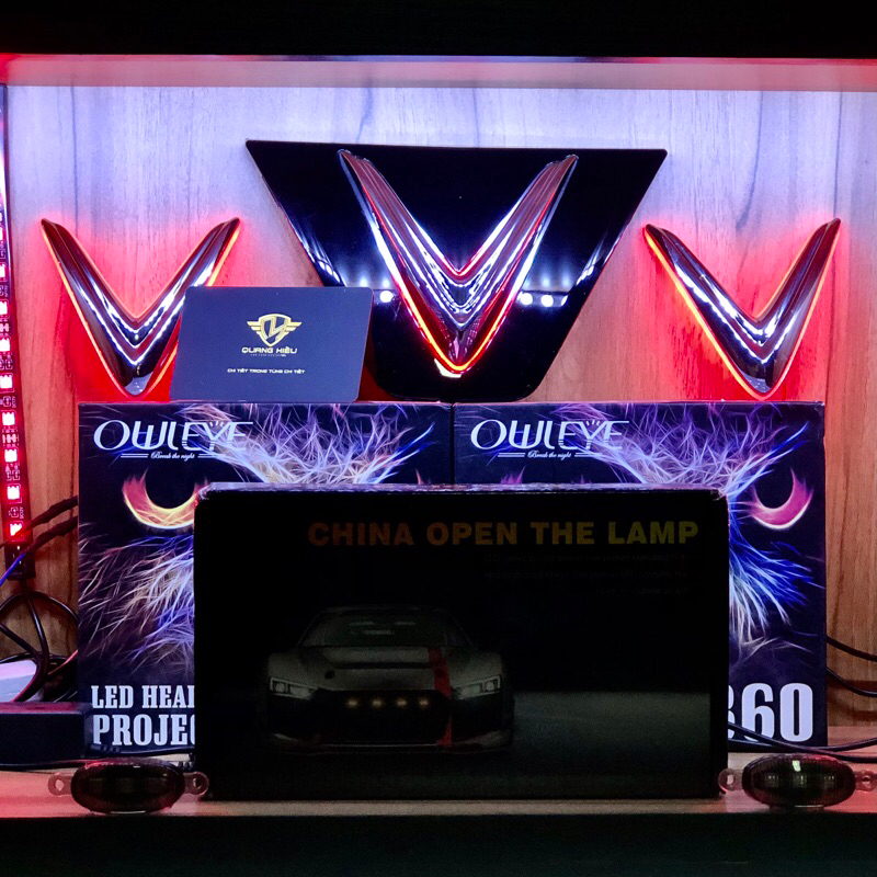 Led logo Vinfast Fadil trước sau (phía trước có thể đổi màu qua app ...