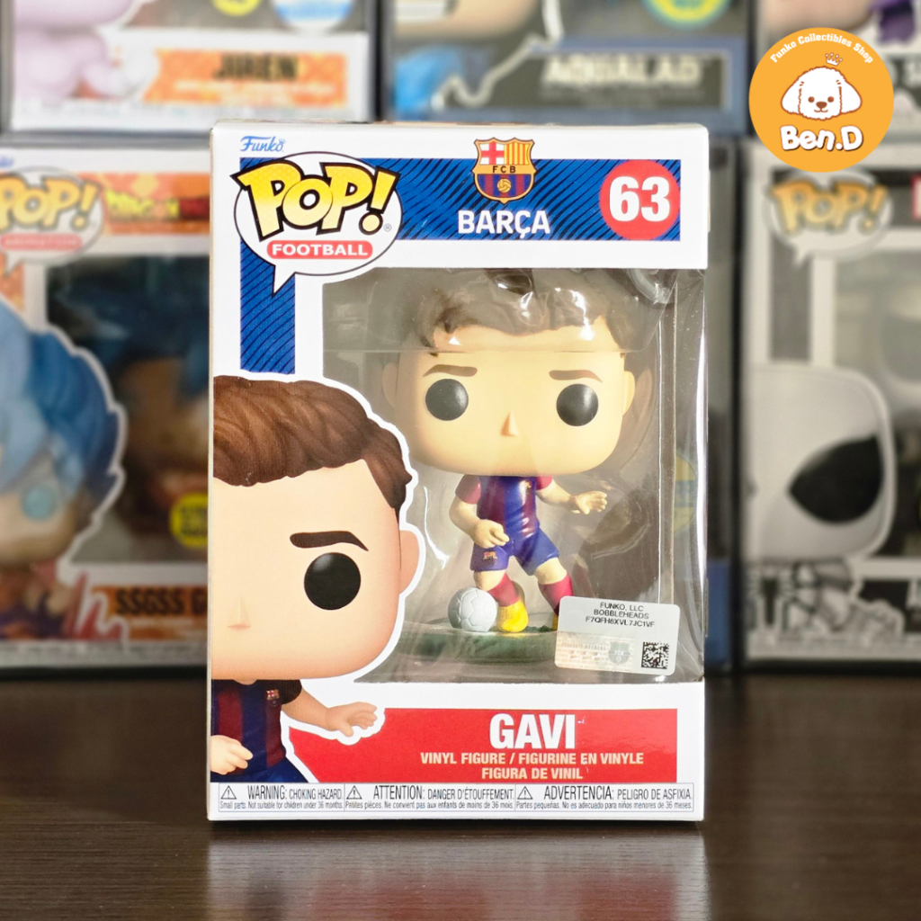 Mô hình chính hãng Funko Pop! Football: Barcelona - Gavi #63, kèm ...