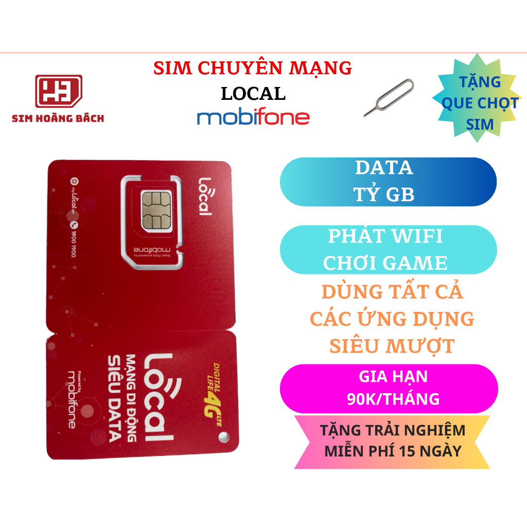 SIM 4G MOBI A68S/A89E/LOCAL AKA45 CHUYÊN MẠNG - Tỷ Gb data không giới ...