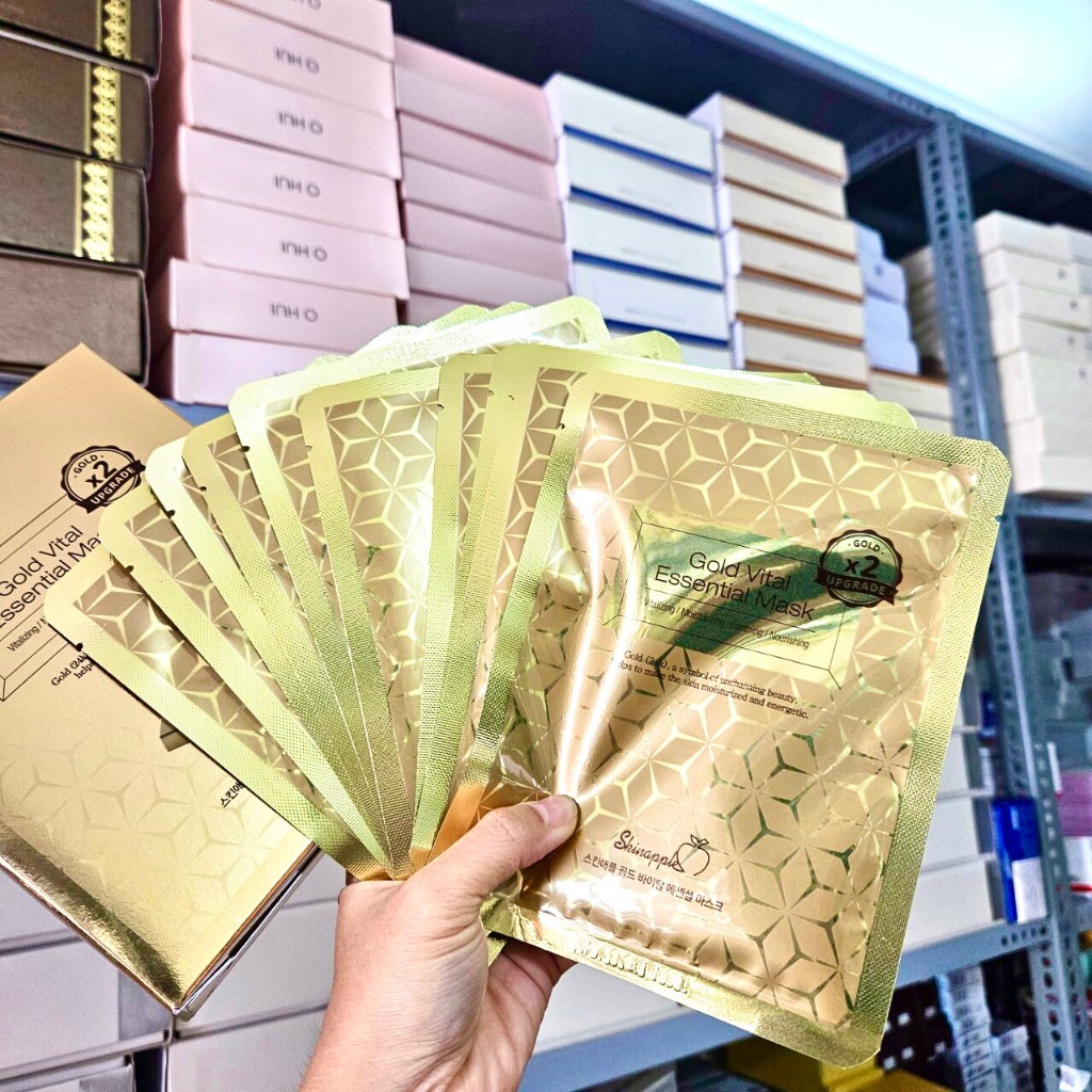 Hộp 10 mặt nạ vàng Gold Vital Essential Mask | Shopee Việt Nam