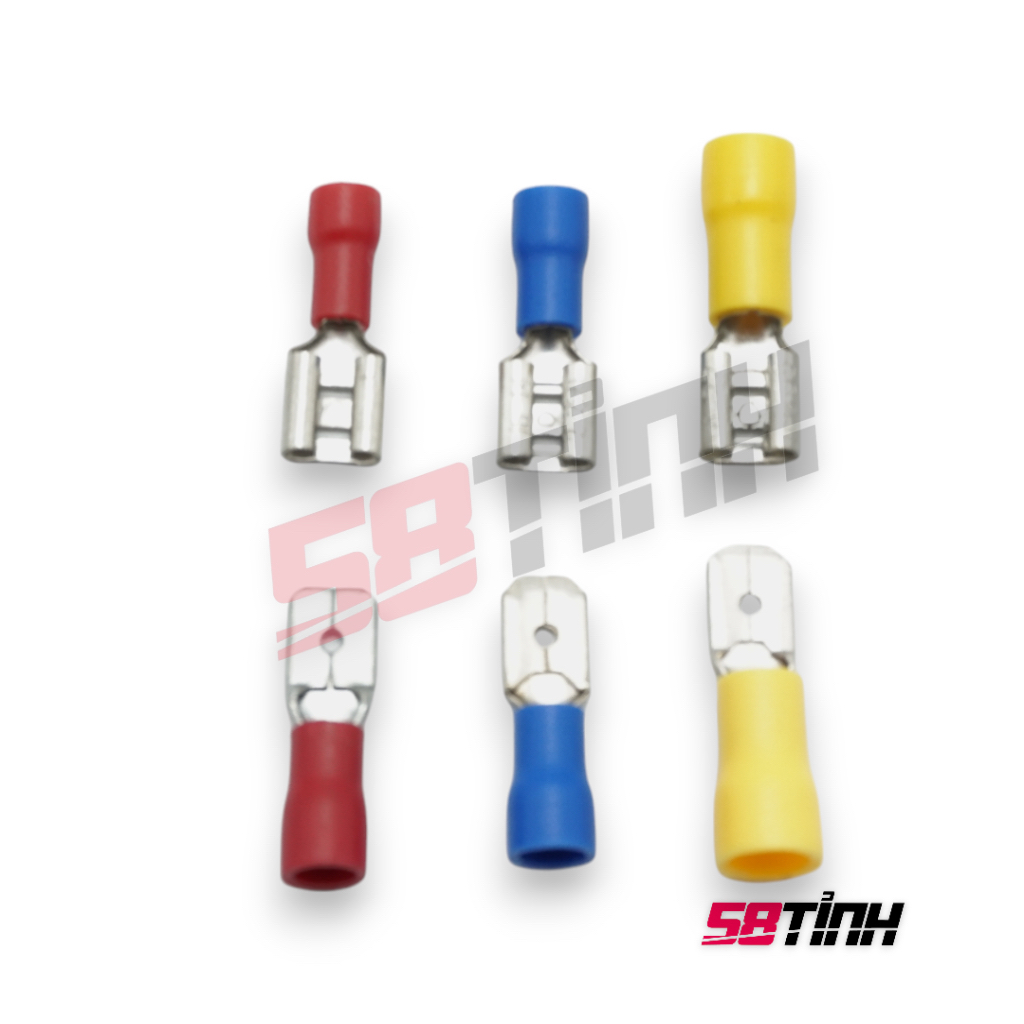 100c Đầu Cos Đồng Nối Dẹp Phủ Nhựa Đực Cái, Cos Ghim Capa, Cos FDD, MDD ...