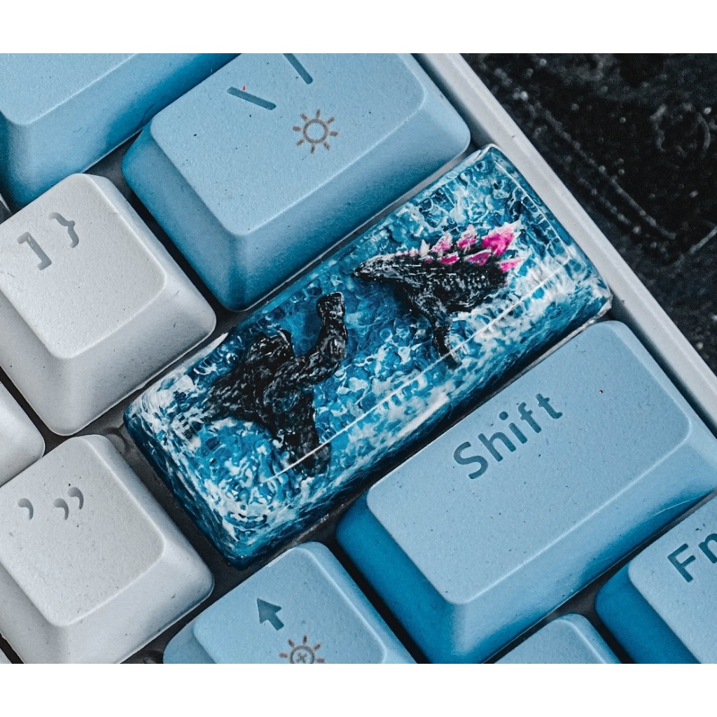 Keycap Artisan bàn phím cơ - Kong and Godzilla - 1U and Shift | Shopee ...