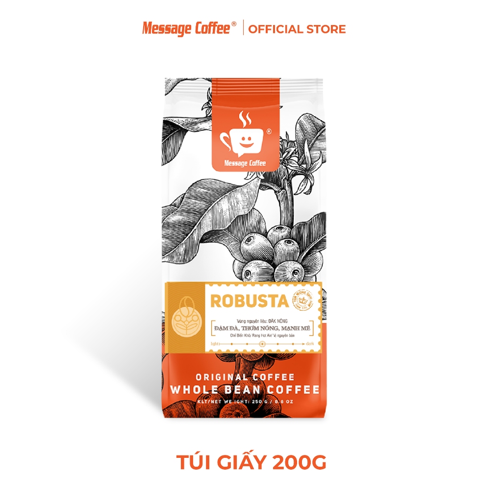 Cà phê Robusta nguyên chất rang mộc 100% vị truyền thống đậm đà thơm ...
