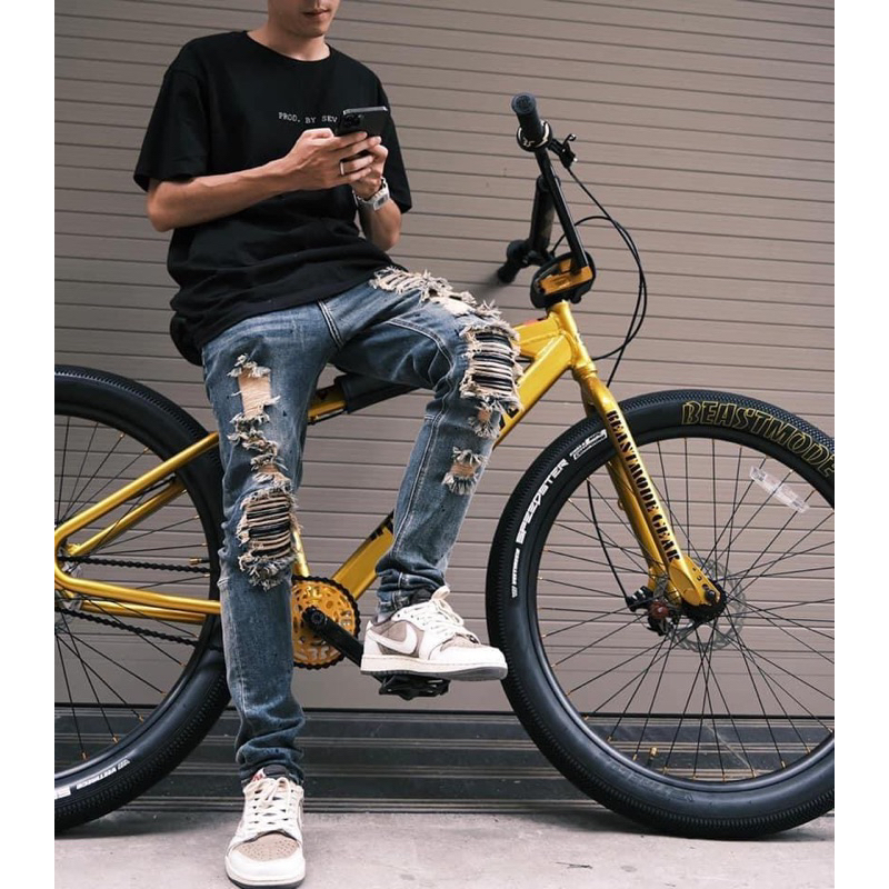 quần vladak vin biker 2 màu nâu cafe và xanh trắng cho anh em boy phố ...