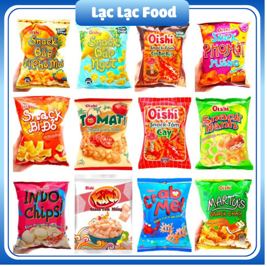 [ Combo 10gói* 32g ] Snack Oishi Đủ Các Vị Loại Thơm Ngon - Lạc Lạc ...