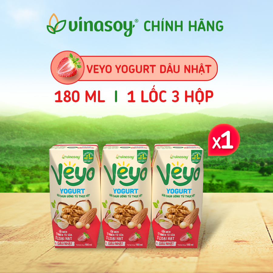 THÙNG 30 HỘP SỮA HẠT VEYO VỊ DÂU TÂY/VỊ CAM | Shopee Việt Nam