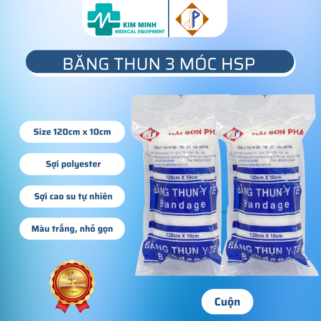 Băng thun 3 móc Hải Sơn Pha HSP (băng thun có móc kích thước 120cm x 10cm) | Shopee Việt Nam