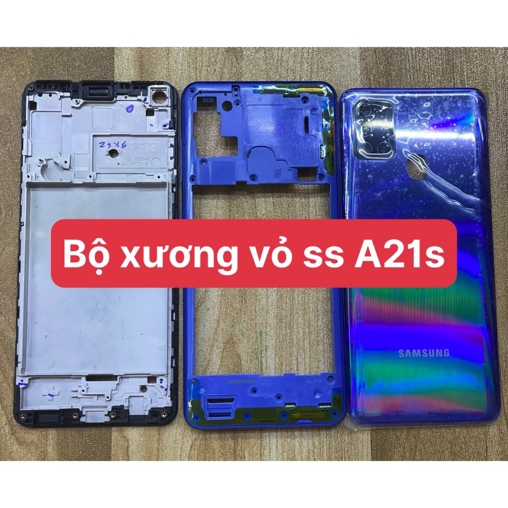 A21S /Bộ xương sườn+ vỏ sam sung A21S (kèm khay sim, kính camera,lưng ...