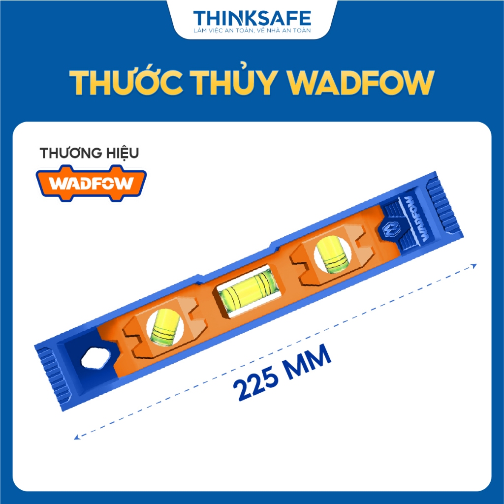 Thước thủy mini 225mm Wadfow WSL4320 chất liệu nhựa pp có nam châm hút ...