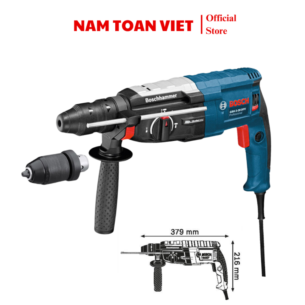 Máy Khoan Búa Bosch GBH 2-28 DFV _ Công Suất 820W | Shopee Việt Nam