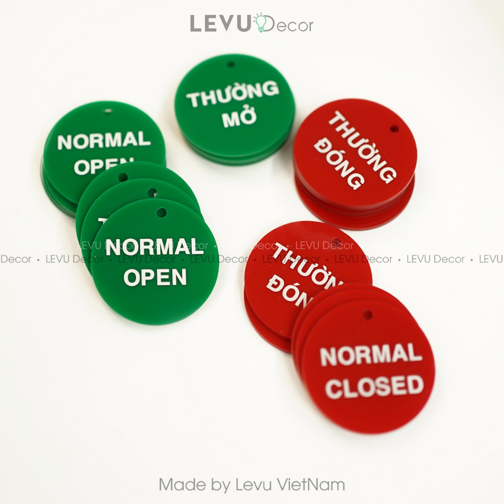 Thẻ Valve Mica Thường Đóng Thường Mở (Nomal Open-Closed) tem van 2 mặt ...