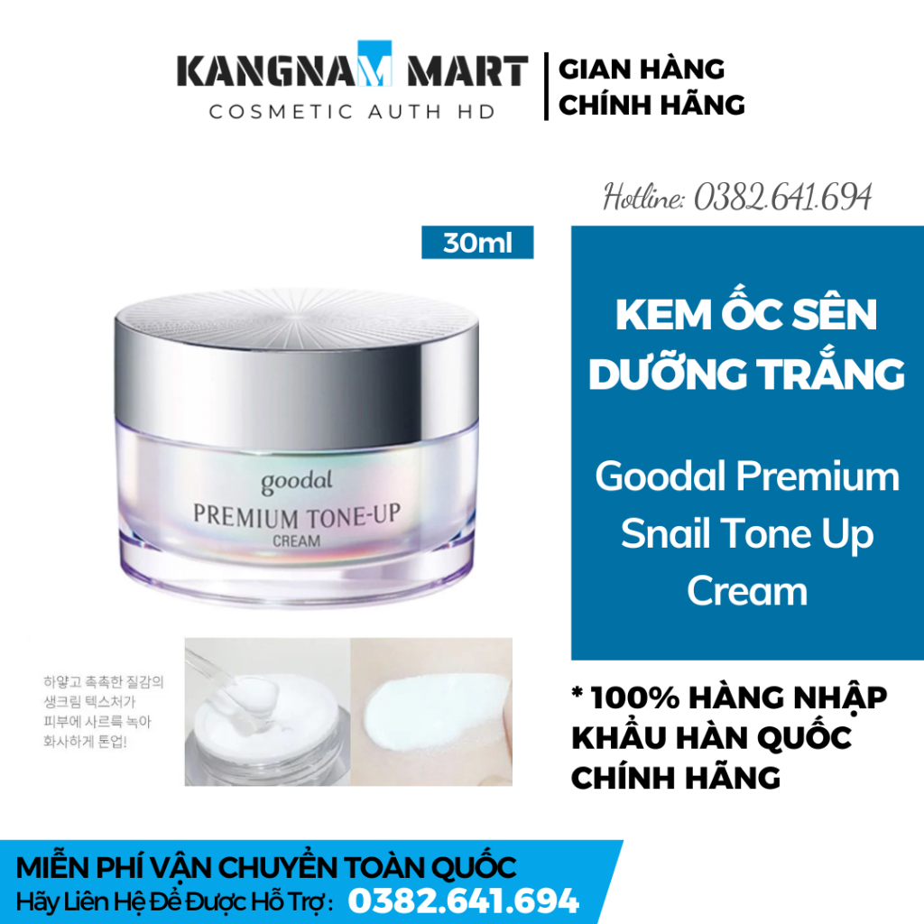 Kem Ốc Sên Dưỡng Trắng Goodal Premium Snail Tone Up Cream Hàn Quốc ...