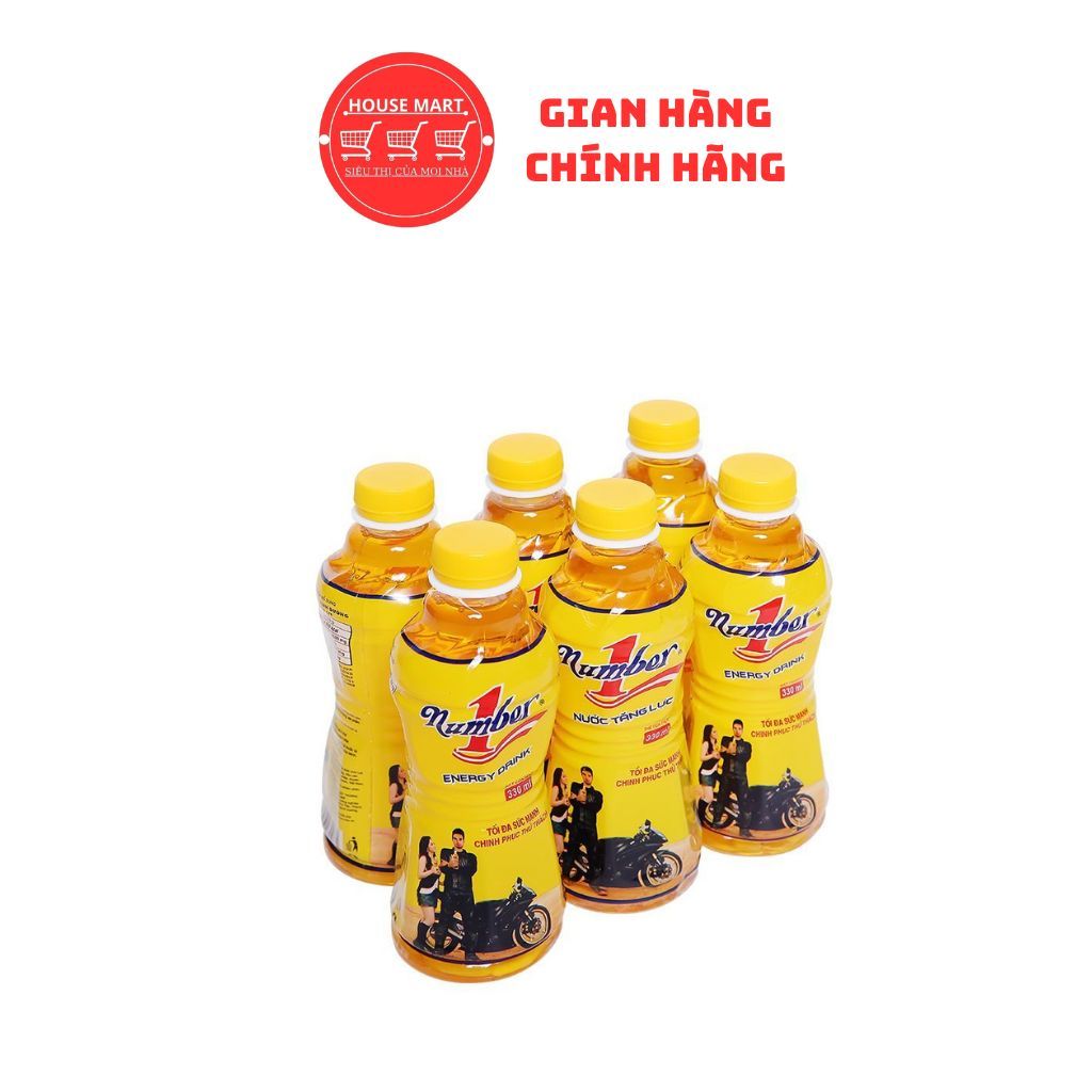 Lốc 6 Chai Nước Tăng Lực Number One Vàng Chai 330ml | Shopee Việt Nam