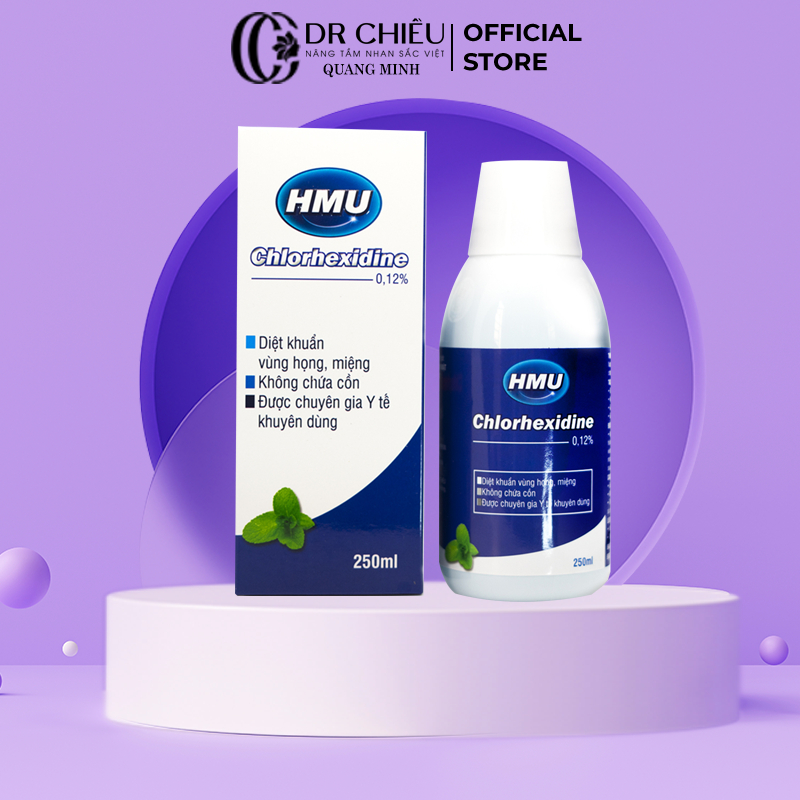 Nước súc miệng HMU chứa Chlorhexidine 0,12% chính hãng Đại học Y Hà Nội ...