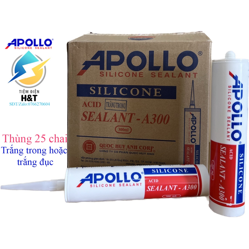 Thùng keo Silicon Apollo A300 25 chai siêu bền-đảm bảo chất lượng-Gia công Việt Nam | Shopee ...