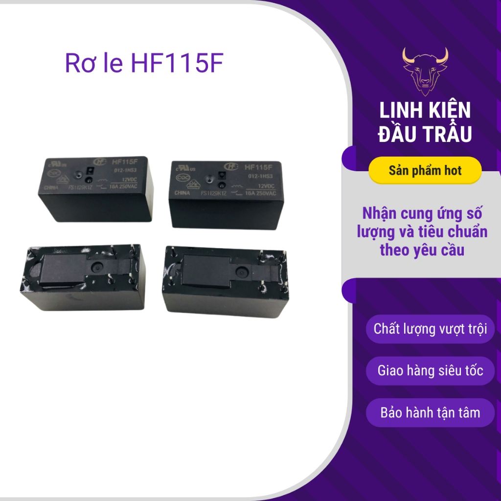Relay Rơ le HF115F 24V 12V 6 chân 8A/250V 024-1HS3/ 012-1HS3 linh kiện đầu trâu | Shopee Việt Nam