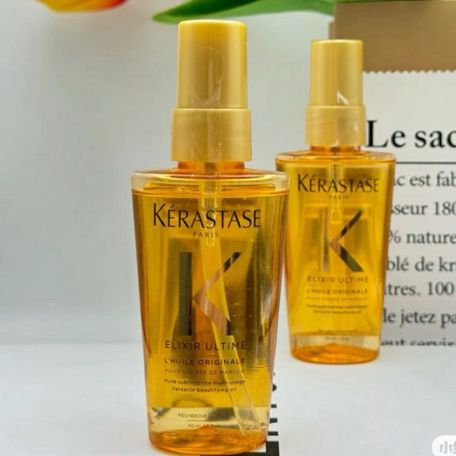 [50ml] 𝗗𝗮̂̀𝘂 𝗱𝘂̛𝗼̛̃𝗻𝗴 𝘁𝗼́𝗰 𝗞𝗘𝗥𝗔𝗦𝗧𝗔𝗦𝗘 Elixir Ultime Hydrating Hair Oil ...