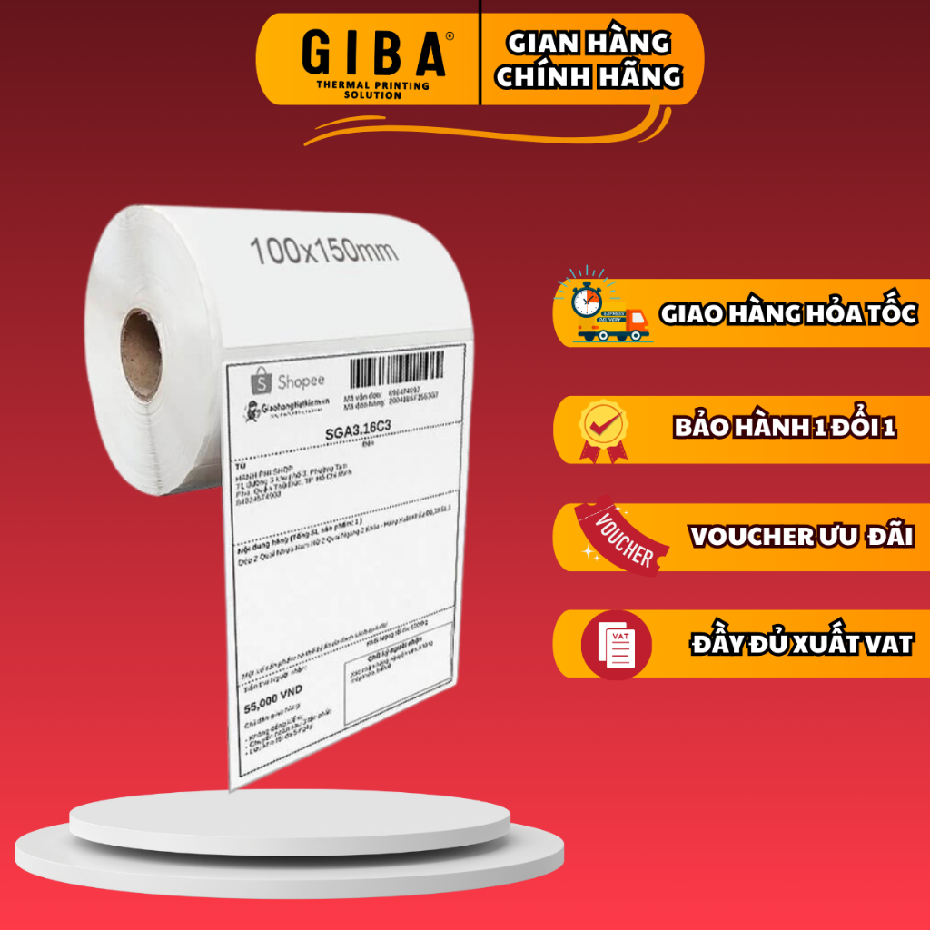 Giấy in nhiệt, giấy in đơn hàng, in sàn TMĐT, decal bóc dán A6 ...