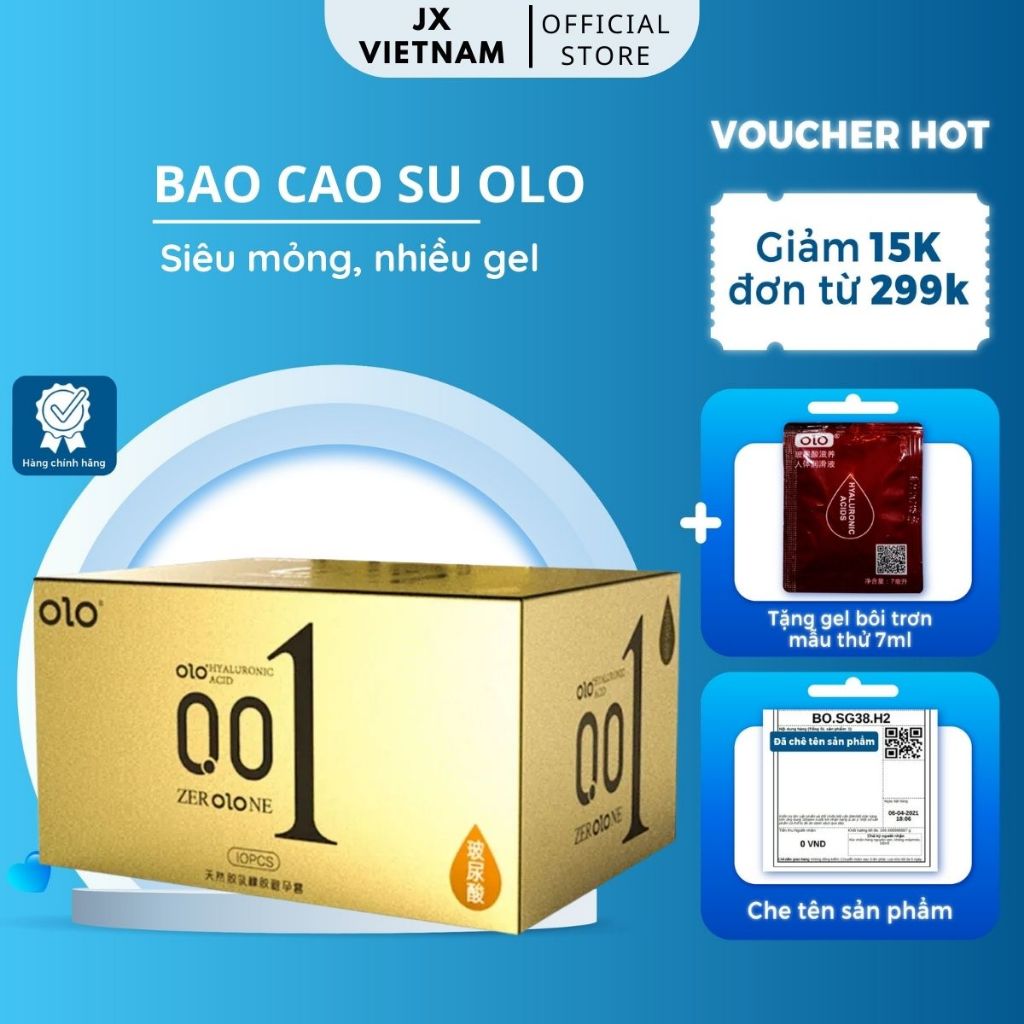 Bao Cao Su Gai OLO 001 Vàng- BCS Siêu Mỏng, nhiều gel bôi trơn- Hộp 10 Chiếc | Shopee Việt Nam
