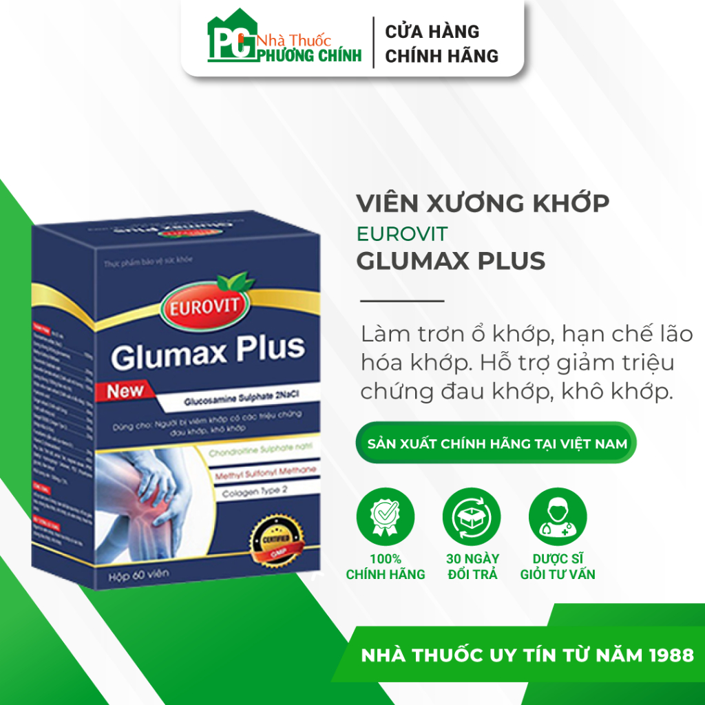 Viên Uống Bổ Khớp Glumax Plus Eurovit Giúp Làm Giảm Các Triệu Chứng Đau ...