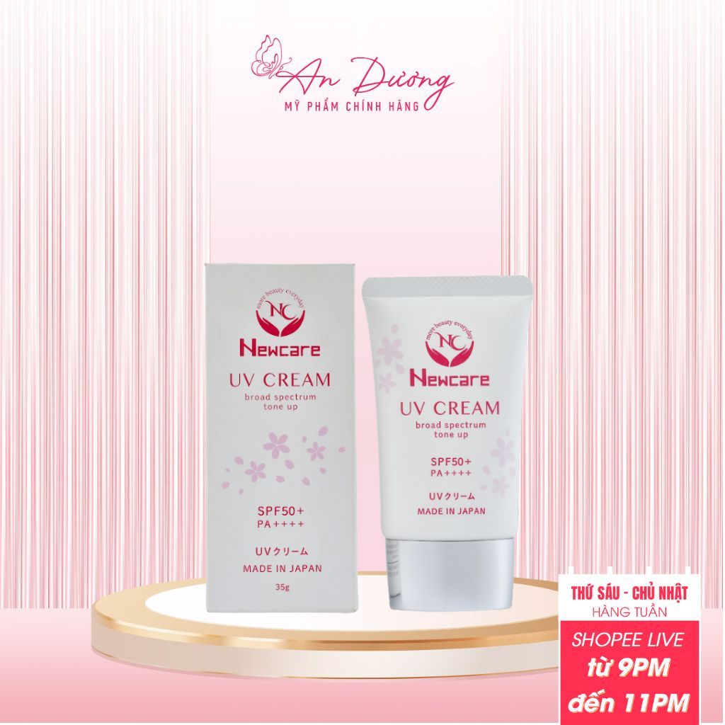 Kem chống nắng Newcare UV Cream nâng tone, kiềm dầu SPF50+ PA++++ Nhật ...