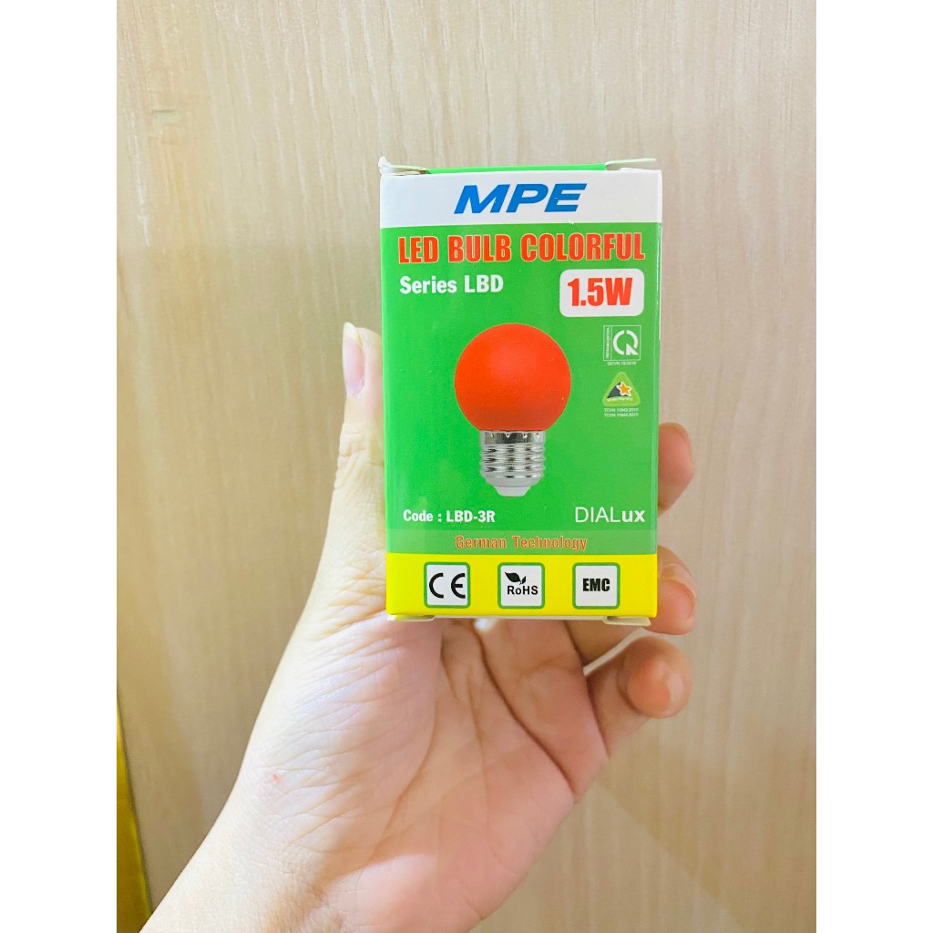[ CHÍNH HÃNG ] ĐÈN LED BULD MPE - BÓNG LED BULD MÀU MPE - LBD3R - 1,5W ...