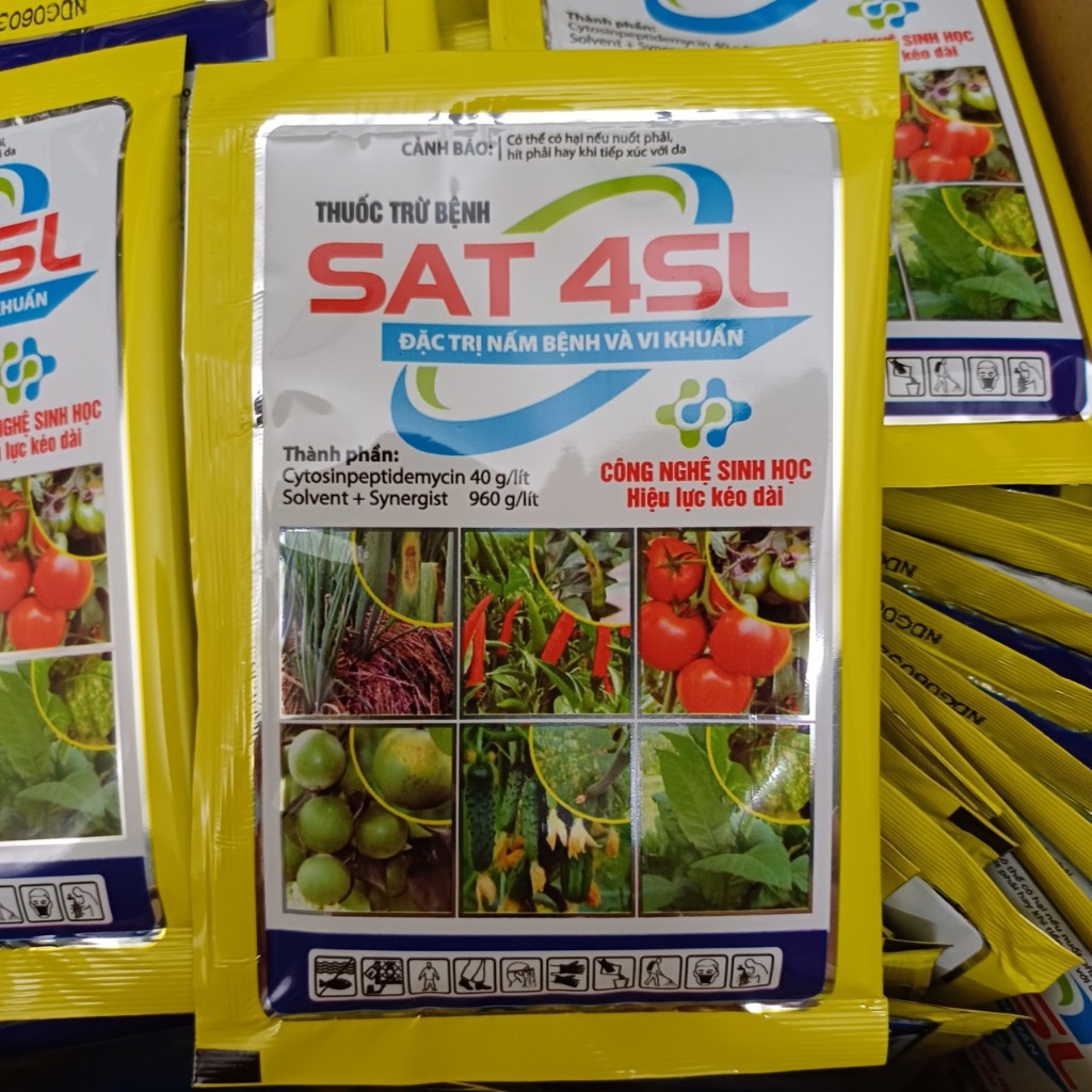 Thuốc trừ bệnh cây trồng sinh học SAT 4SL 18ml(Gói), trừ nấm bệnh và vi ...