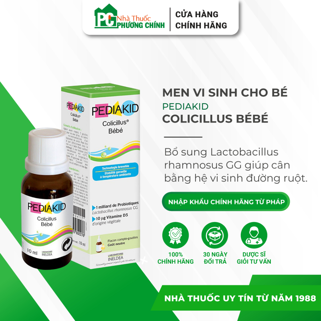 Men Vi Sinh Pediakid Colicillus Bébé Bổ Sung Lợi Khuẩn Chai 10ml ...