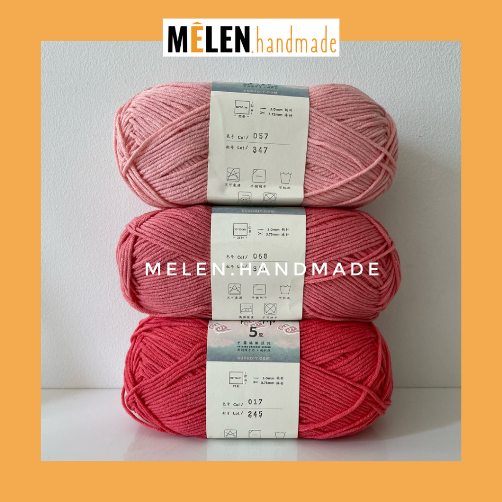 Combo mix màu 3 cuộn len Susan 5 - len Susan’s family 5 100gr sợi 2mm ...