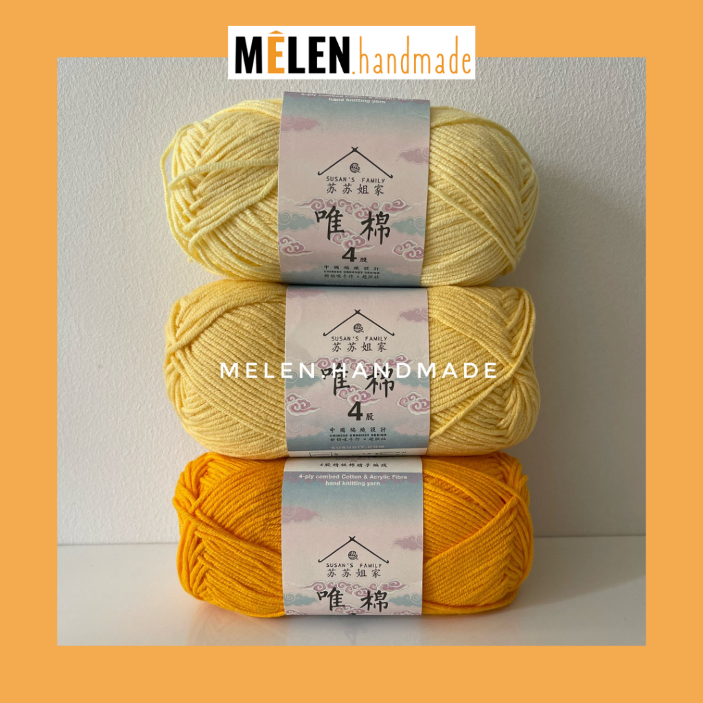 Combo mix màu 3 cuộn len Susan 4 - Set 3c len Susan's Family 4 | Shopee ...