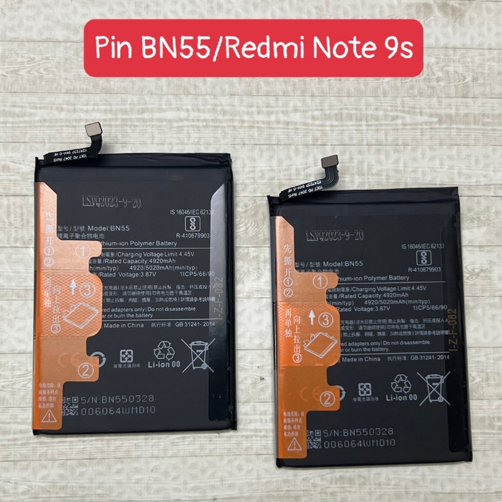 Pin BN55/Redmi note 9s Xiaomi (zin bóc máy) | Shopee Việt Nam