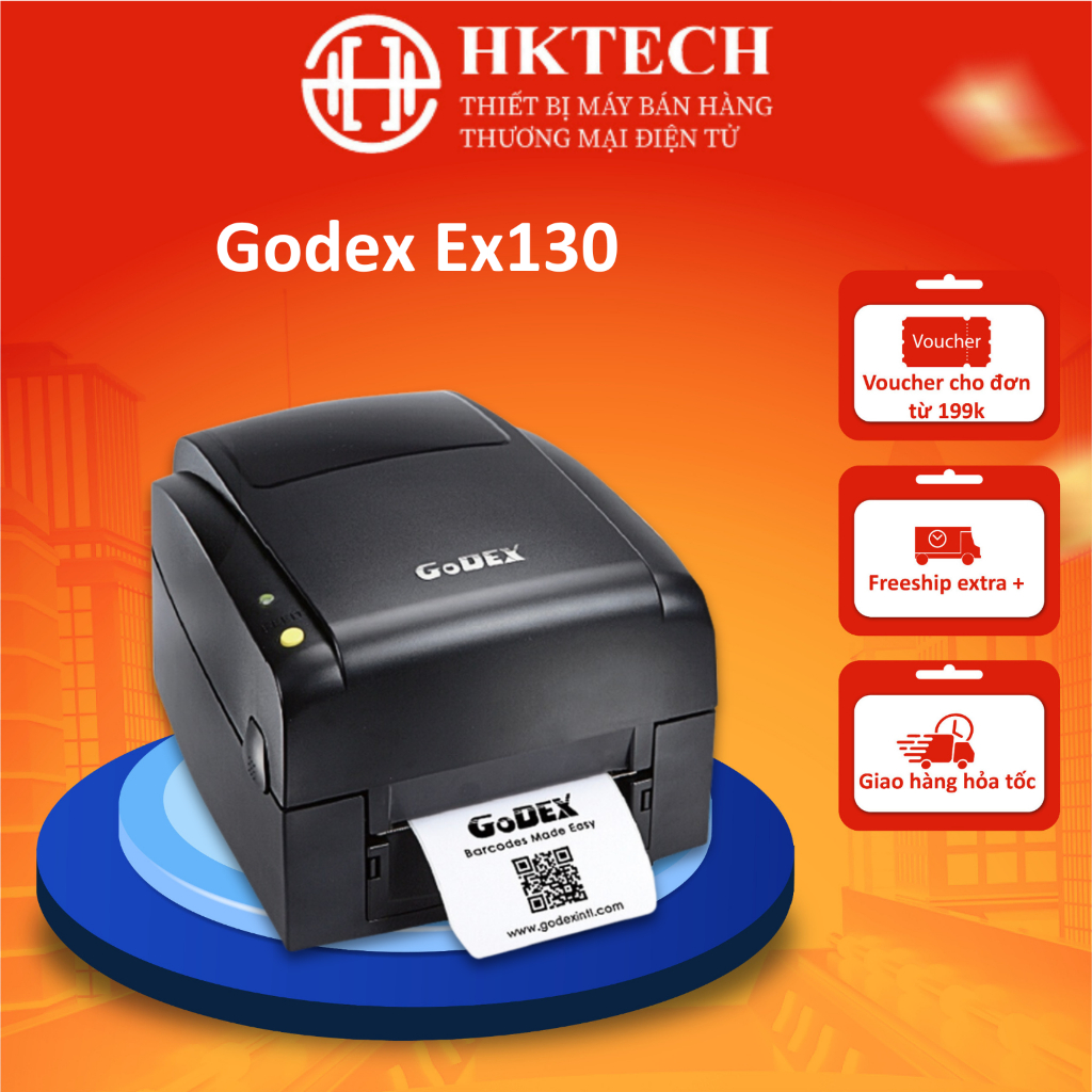 Máy in tem nhãn, in mã vạch Godex Ez130 | Shopee Việt Nam