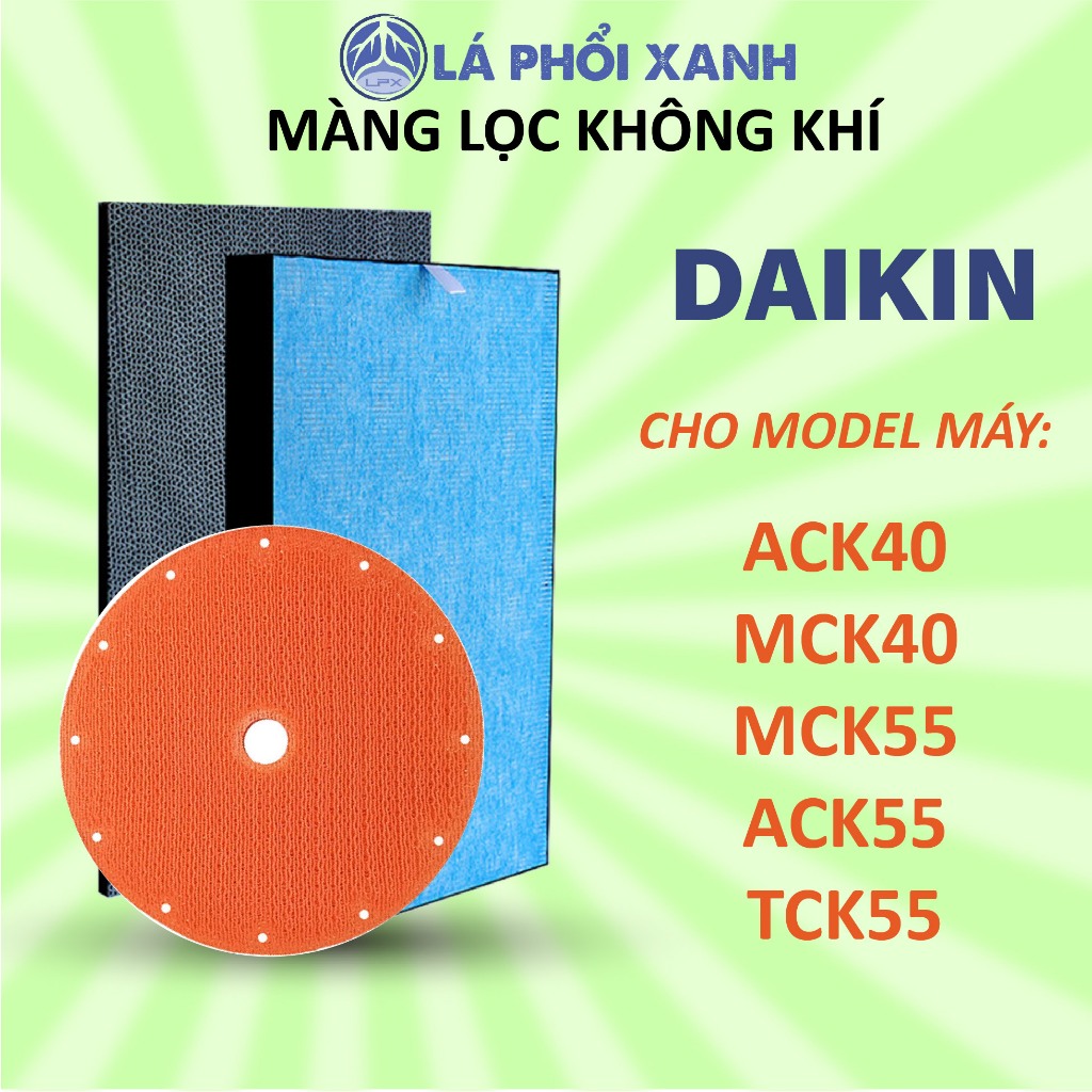 Màng lọc không khí daikin MCK55 TCK55 ACK55 MCK40 ACK40, Màng lọc hepa, màng lọc than hoạt tính ...