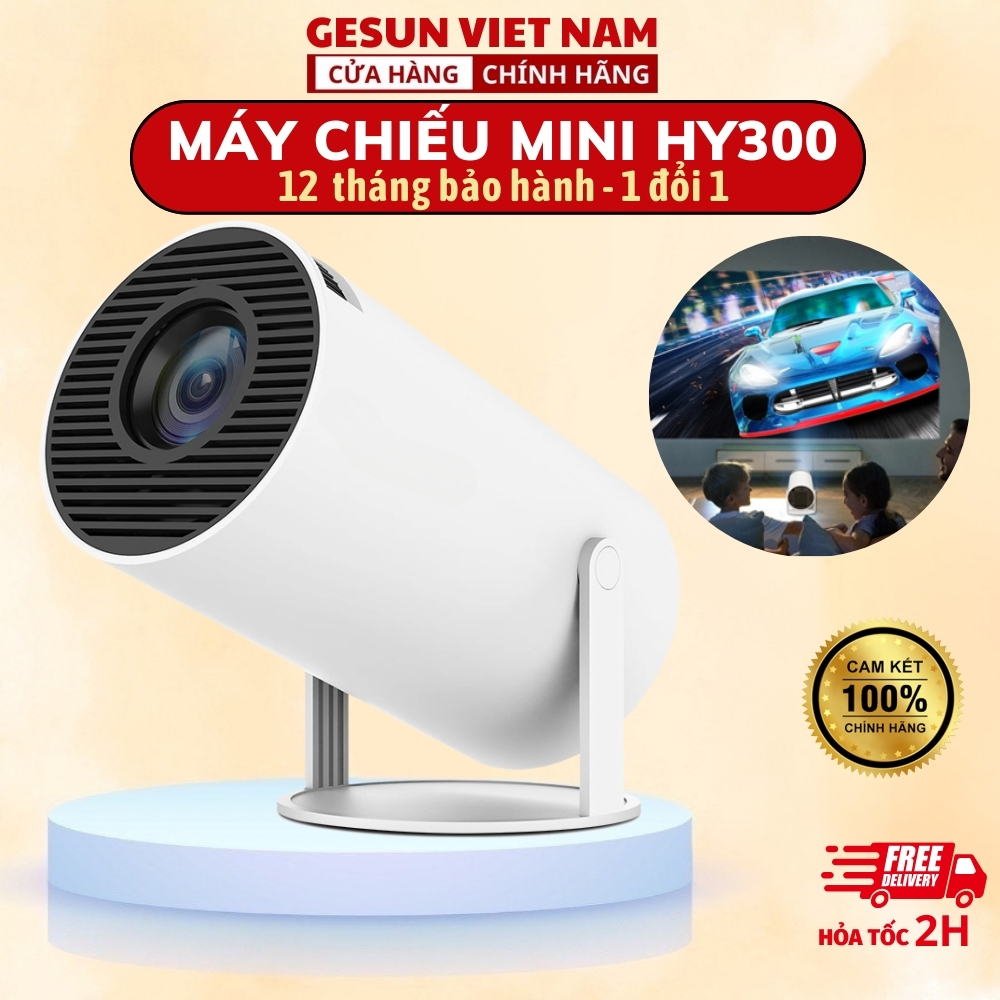 Máy chiếu mini HY300 Full HD android 11.0 độ sáng 8000 lumens Bluetooth 5.0 kết nối nhiều thiết ...