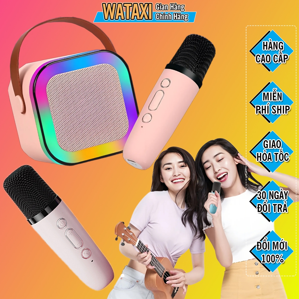 Loa karaoke mini WATAXI K9999, Loa hát karaoke không dây bluetooth kèm ...