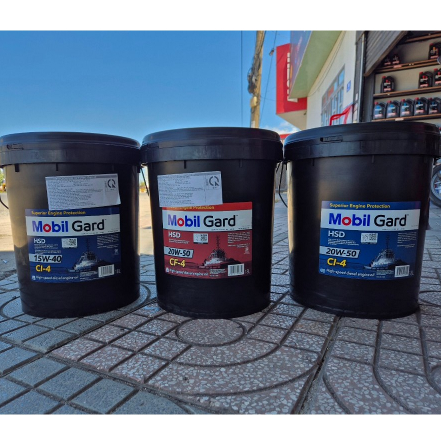 [ Hàng Chính Hãng ] DẦU NHỚT ĐỘNG CƠ MÁY DẦU TURBO MOBIL GARD 15W40/ 20W50 API CF-4/CI-4 XÔ 18L ...