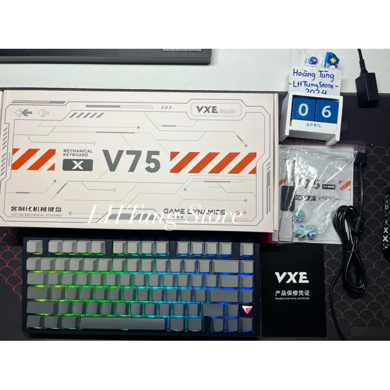 [SẴN GIAO NGAY] Bàn phím cơ không dây VXE ATK V75X | Nhôm CNC | Hotswap | 1ms | RGB | Shopee ...