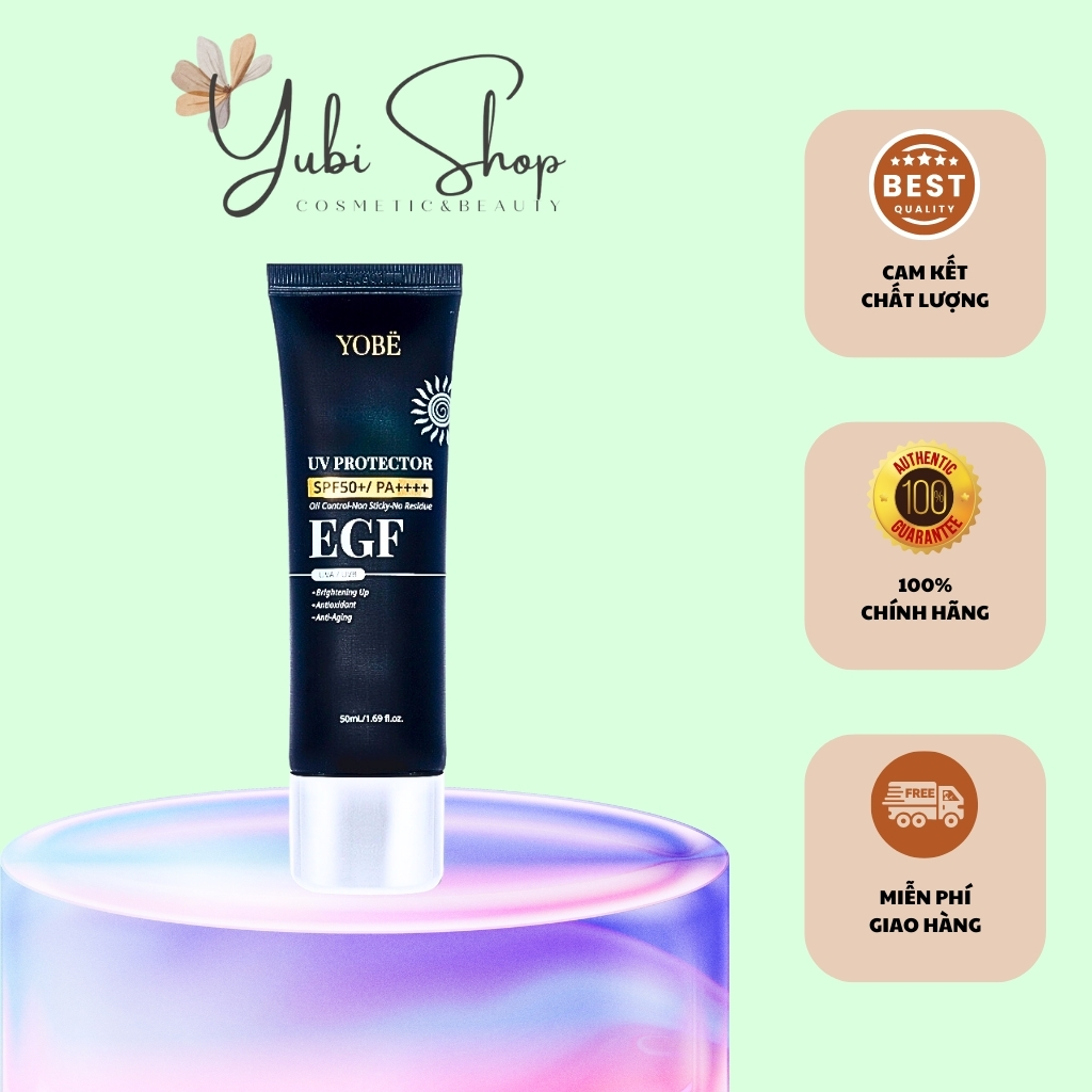 Kem chống nắng EGF phục hồi căng sáng da YOBE 50ml chính hãng - Hàn Quốc - YUBI SHOP NVC ...