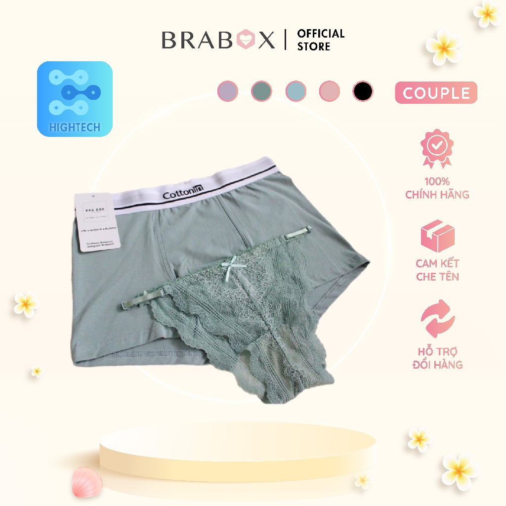 Quần lót đôi nam nữ couple [HIGHTECH] cotton modal 50S BRABOX | Shopee Việt Nam