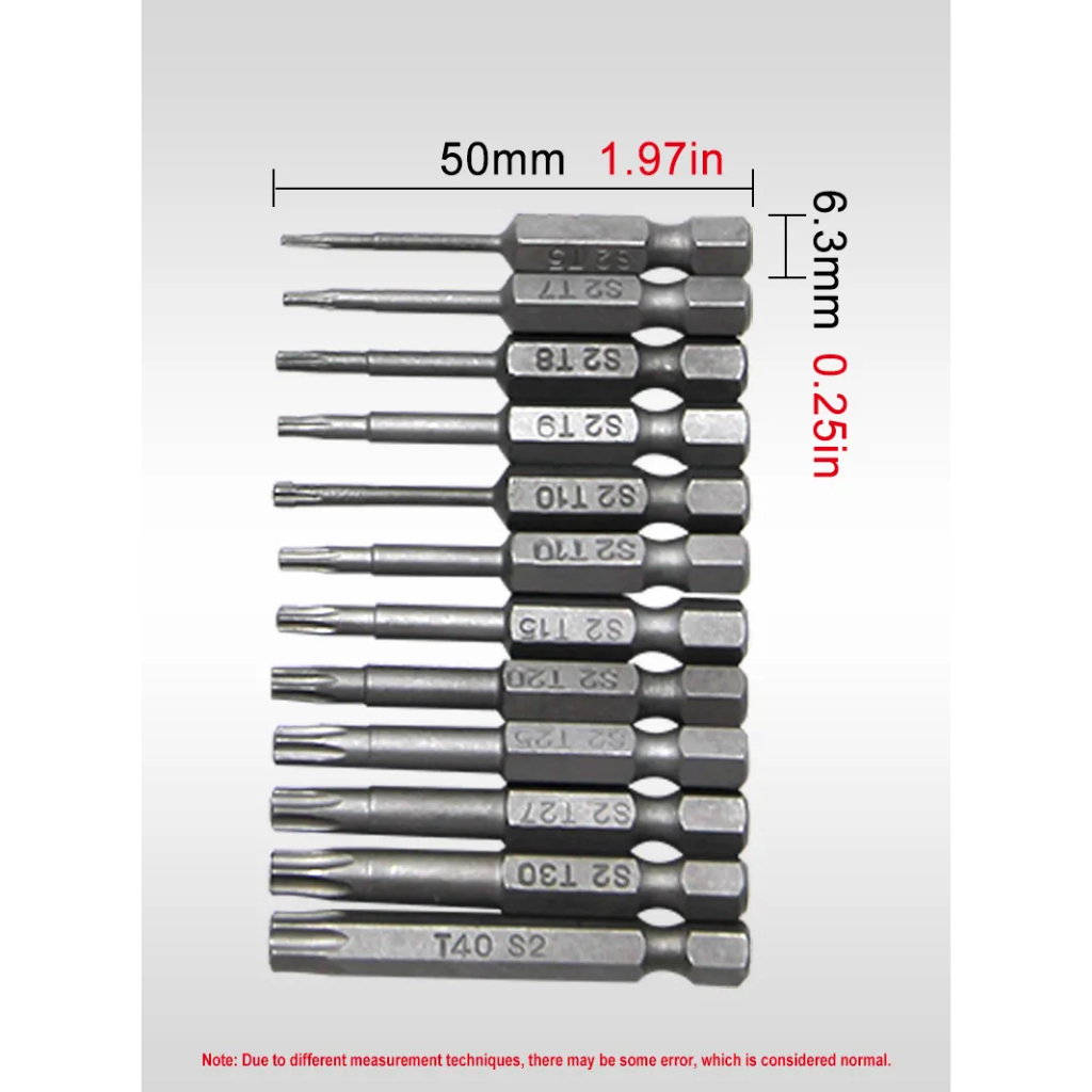 Bộ 12 mũi vít sao chuôi lục giác 1/4 từ tính 50mm _ 12pcs Torx Head Screw Driver | Shopee Việt Nam