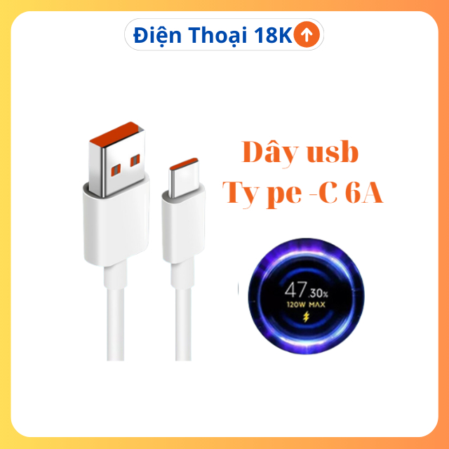 Dây cáp sạc nhanh Xiaomi 6A ,hỗ trợ sạc nhanh 33W 55W 67W 120W cho điện thoại xiaomi | Shopee ...