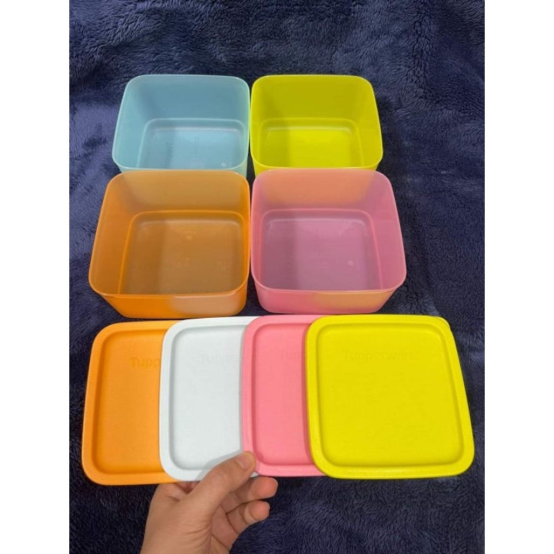Bộ 4 hộp small square round Tupperware 650ml ( ngăn mát) | Shopee Việt Nam