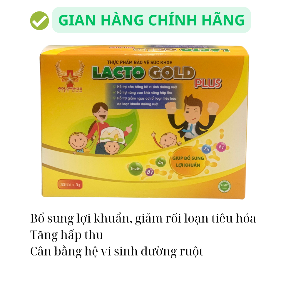 Cốm lợi khuẩn Lacto Gold vị thơm ngon giúp bổ sung lợi khuẩn, giảm rối ...