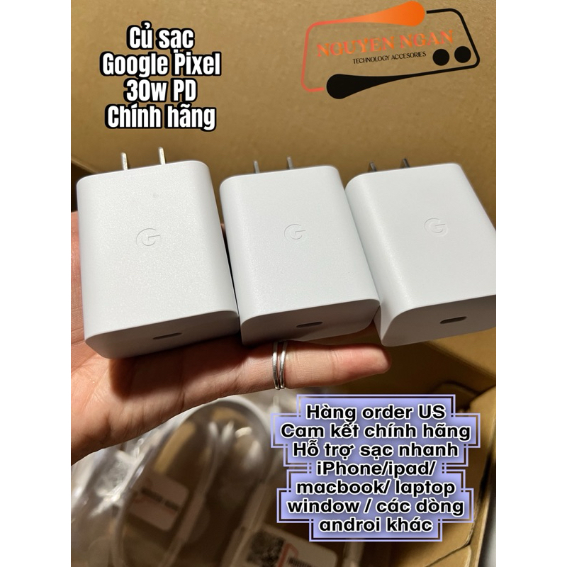 GOOGLE Củ Sạc Nhanh 30W EU / US PD chính hãng. Cáp type C to C 1M5 ...