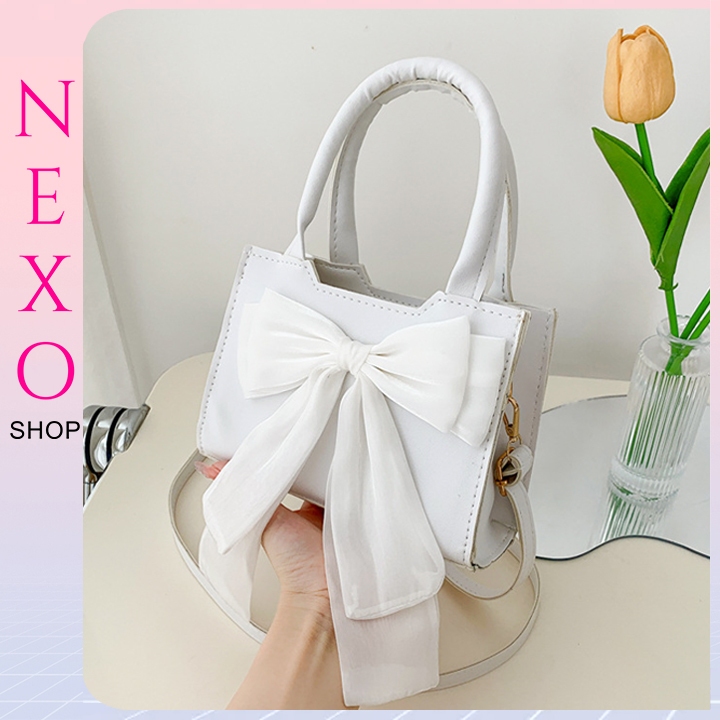 Túi xách nữ đeo chéo mix nơ xinh xắn dễ thương Nexo Shop kiểu dáng tiểu ...