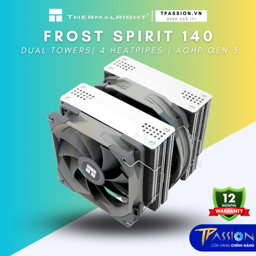 Tản nhiệt khí Thermalright Dual-Tower Frost Spirit 140 V3 AGHP Gen 3 – FS140 Chính hãng, CPU ...