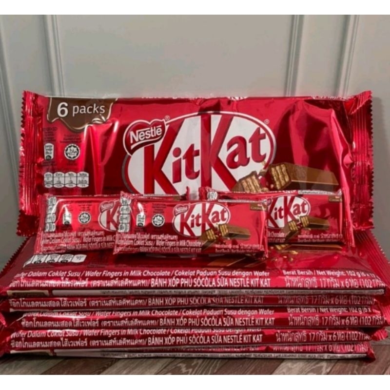 Bánh sô cô la KitKat Nestlé 17g gói 6 thanh | Shopee Việt Nam