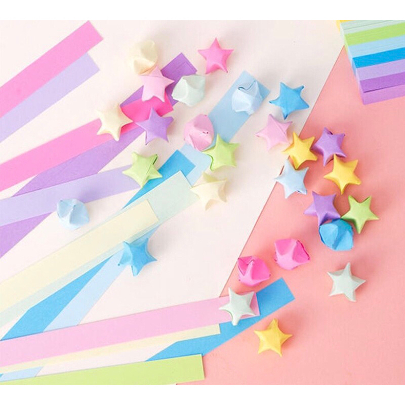 100 - 520 ngôi sao giấy gấp sẵn (6 màu pastel) | Shopee Việt Nam