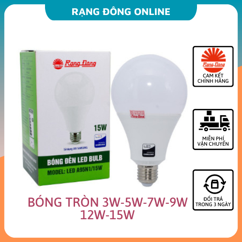 (Chính Hãng ) Bóng đèn LED BULB Tròn 3w 5w 7w 9w 12w 15w Rạng Đông ...