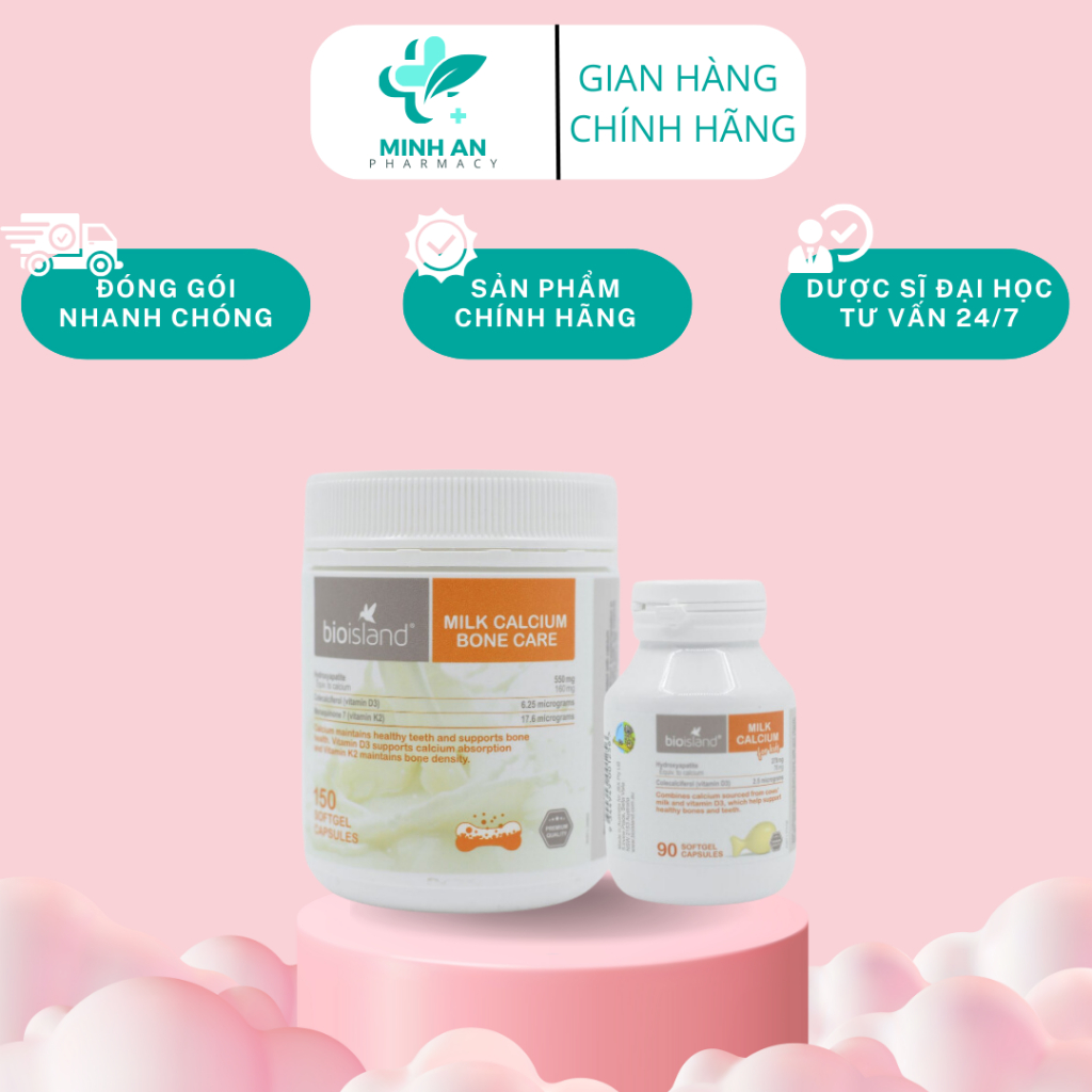 Bioisland Canxi Milk Viên Canxi Sữa - 90 viên - Canxi milk bone care ...